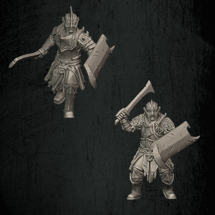 3D Printable Orc Warrior Modular Kit by Quartermaster3D