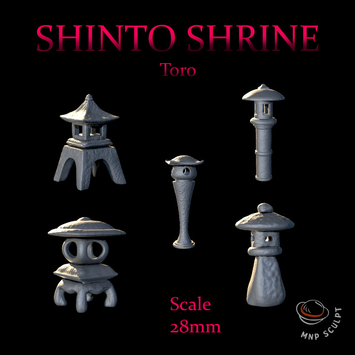 3D Printable Toro х5 Japanese Shrine by MNP Sculpt
