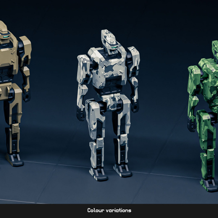 3D Printable ATLAS robot humanoid by Kmech