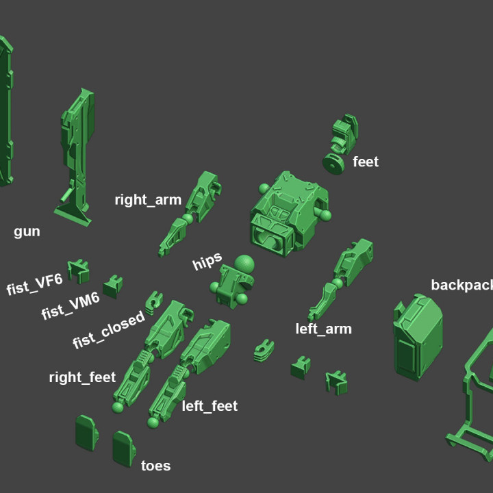 3D Printable ATLAS robot humanoid by Kmech