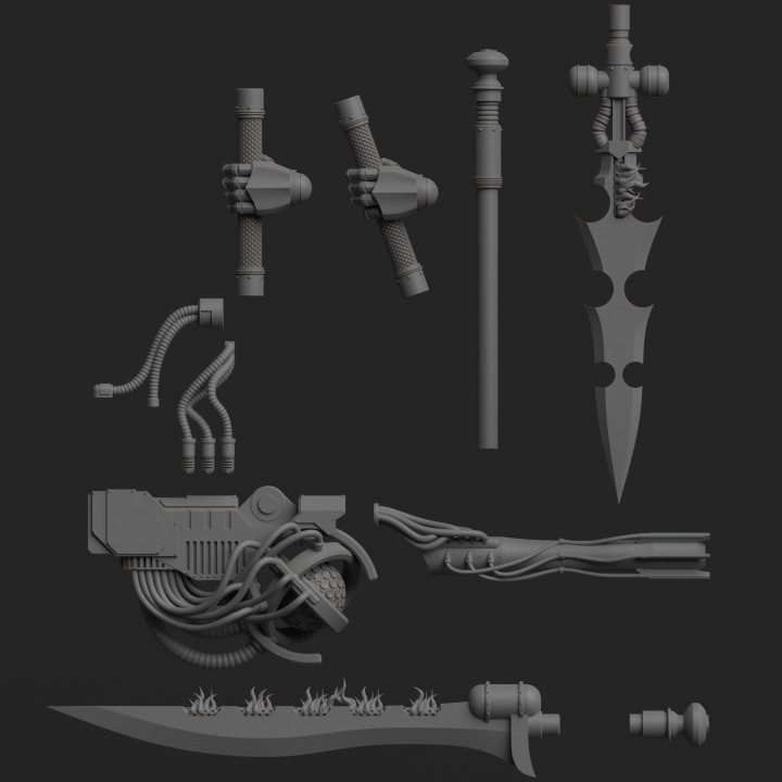 3D Printable Experimental Aditae Alpha Rho 'Nightmare Engine' by ...