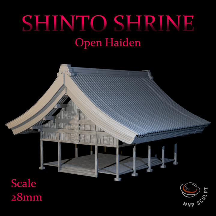 3D Printable Haiden Japanese Shrine by MNP Sculpt