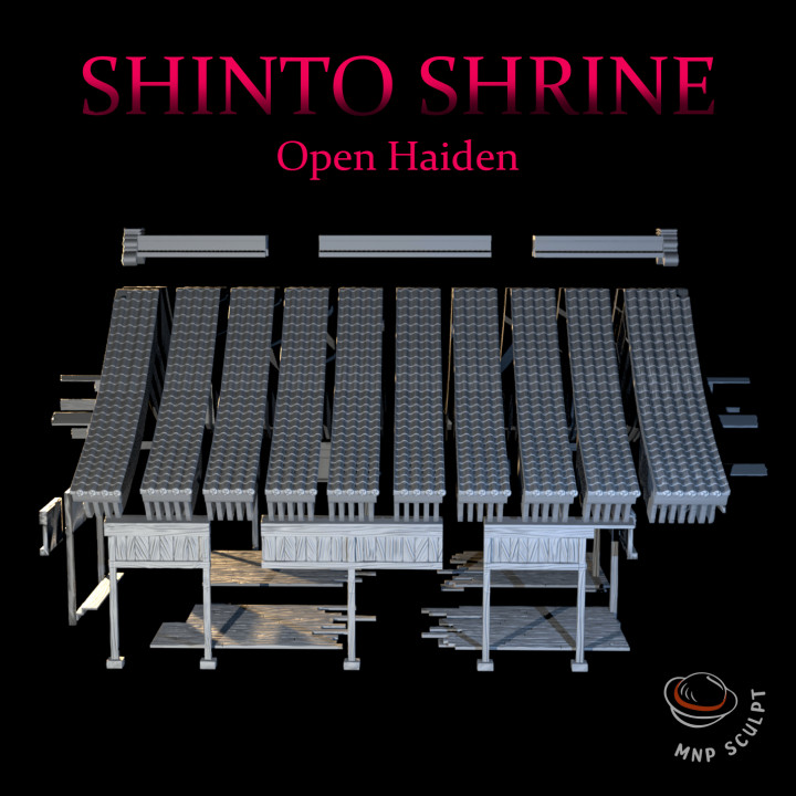 3D Printable Haiden Japanese Shrine by MNP Sculpt
