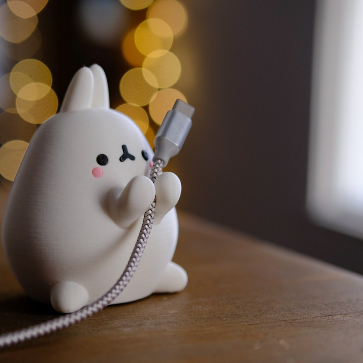 3D Printable Bunny Cable Holder by Holoprops