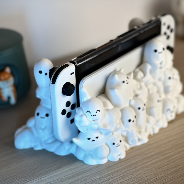 3D Printable Cute Ghost Dock Switch - OLED and Classic Version by Holoprops