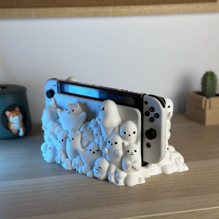 3D Printable Cute Ghost Dock Switch - OLED and Classic Version by Holoprops