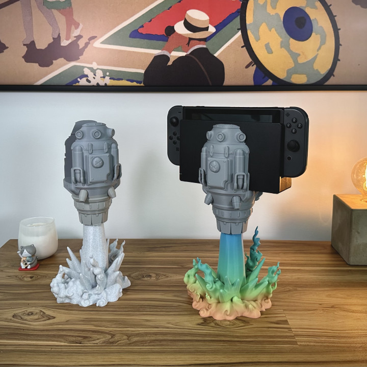 3D Printable Nintendo Switch Rocket Dock - Classic and OLED by Holoprops