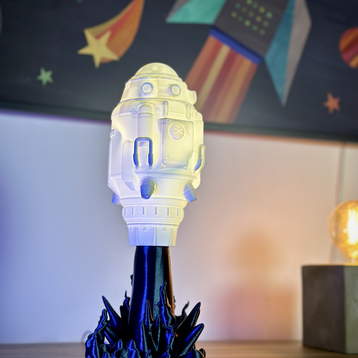 3D Printable Rocket Lift Off Decor by Holoprops