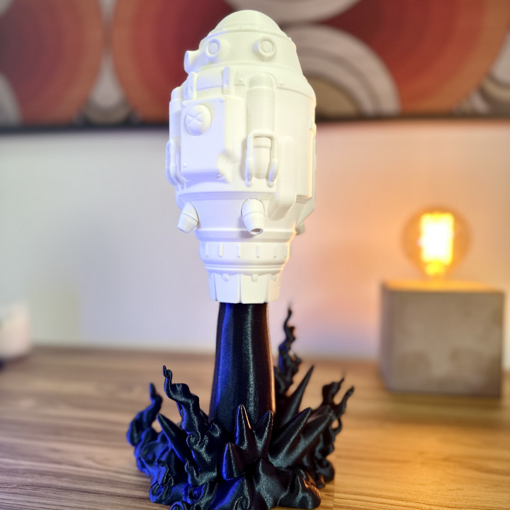 3D Printable Rocket Lift Off Decor by Holoprops