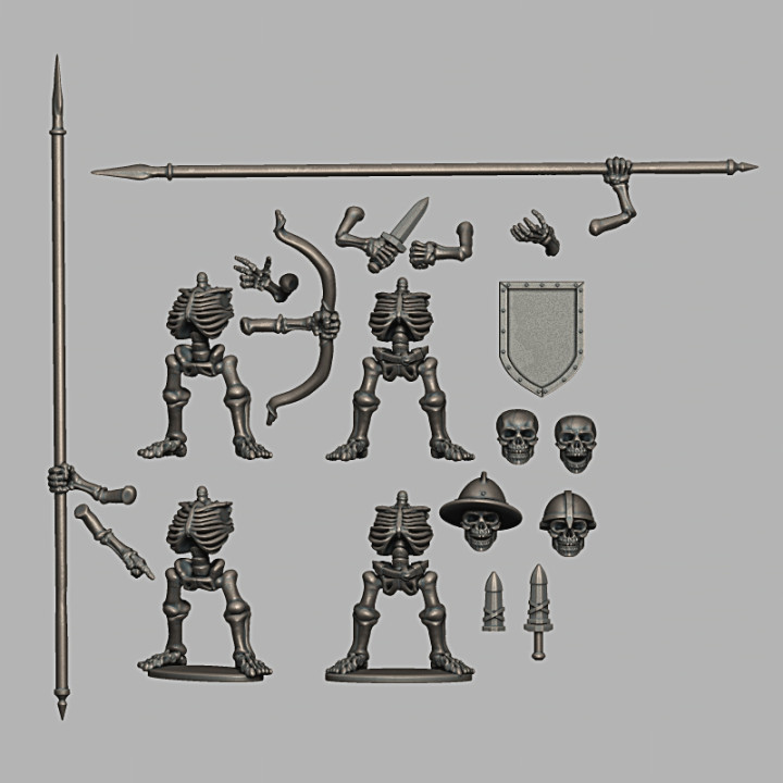 3D Printable Skeleton Halflings by Wargames Atlantic