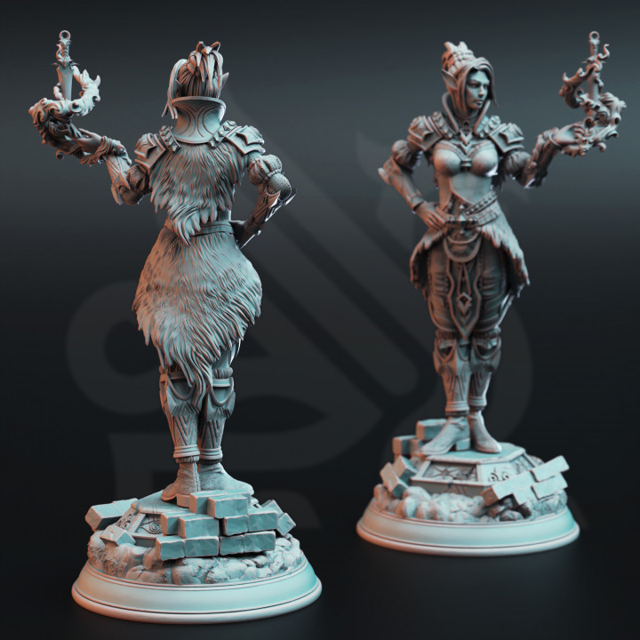 3D Printable Half Elf Soulknife Rogue Agent - Calanar by DM Stash