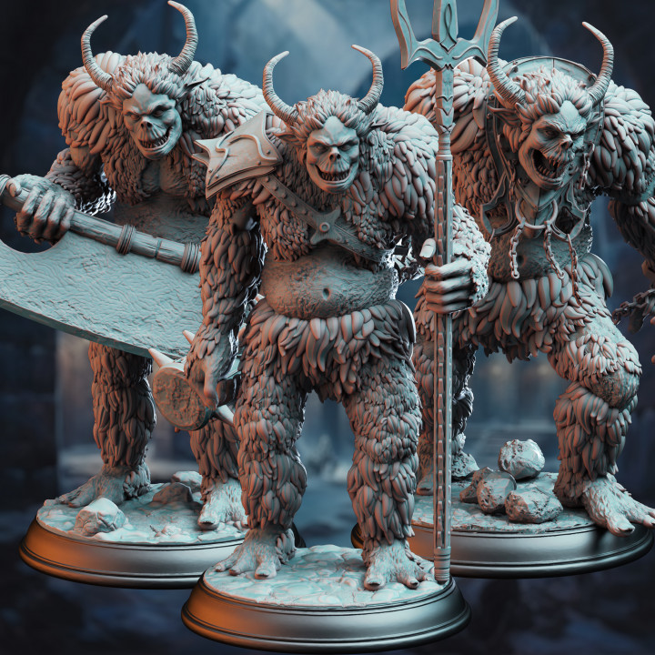 3D Printable Snow Trolls - Tulva Drolls by DM Stash