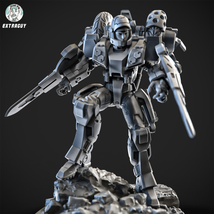 3D Printable Blade Hurricane Mech 100mm and 32mm (approximate Height ...