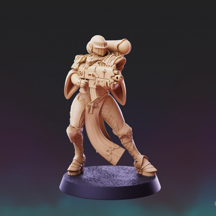 3D Printable Divine Order - Soldier - Pose Free by PSMiniatures