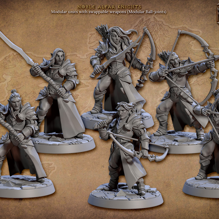 3D Printable Noble Alfar Knight - A (Noble Alfar) by Artisan Guild