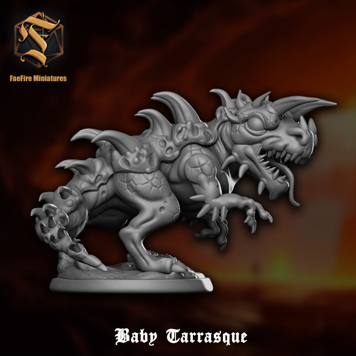 3D Printable Baby Tarrasque - MiniMonstrosities - 28mm by FaeFire ...
