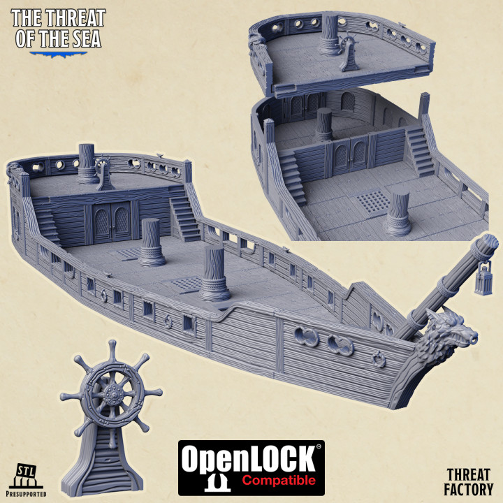 3D Printable Modular ship by Threat Factory