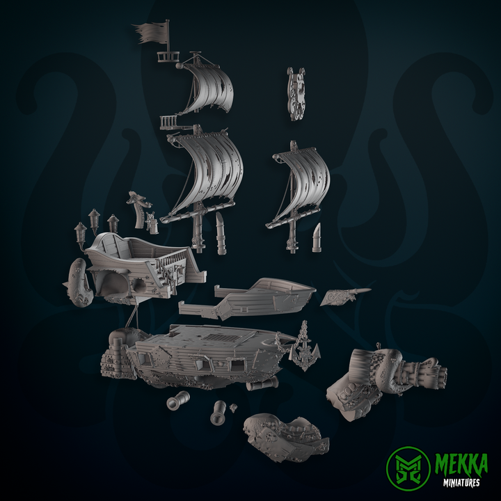 3D Printable Da Kraken by Mekka Miniatures