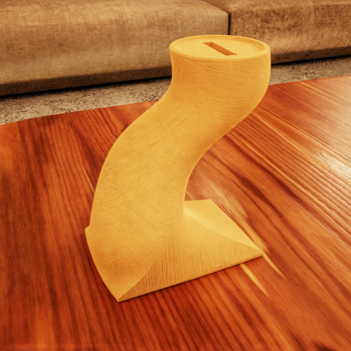 3D Printable Modern Coin Bank by Lazy Bear