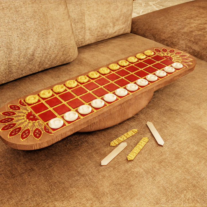 3D Printable Tablan - Board Game by Lazy Bear