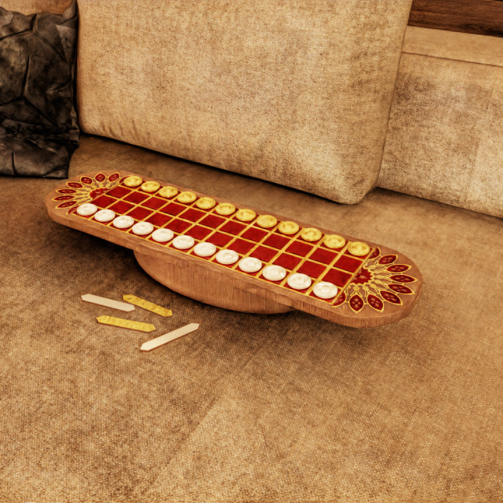 3D Printable Tablan - Board Game by Lazy Bear