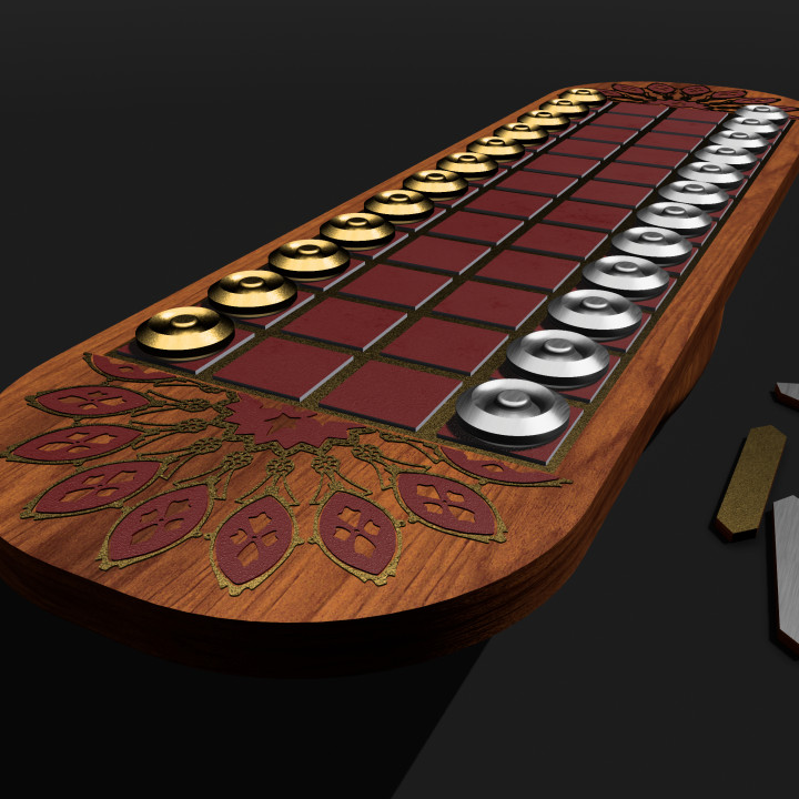 3D Printable Tablan - Board Game by Lazy Bear