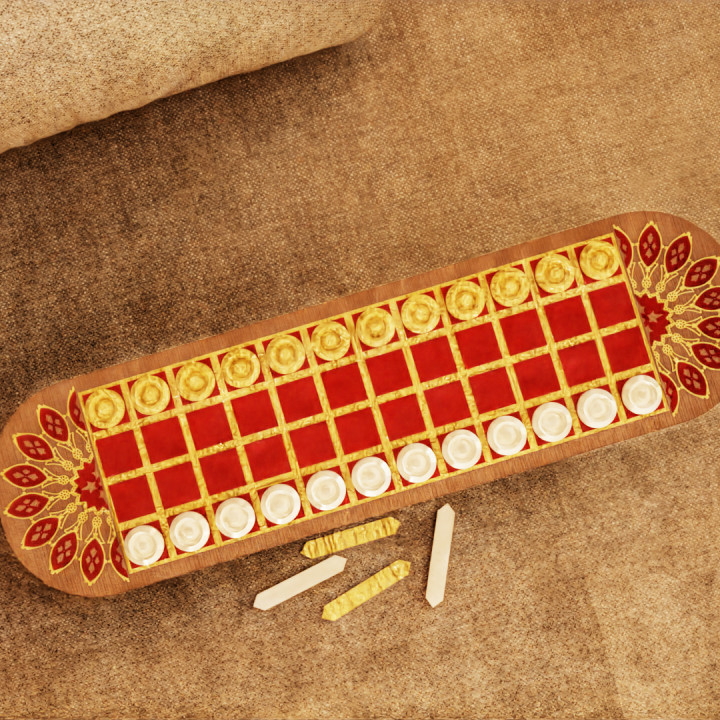 3D Printable Tablan - Board Game by Lazy Bear