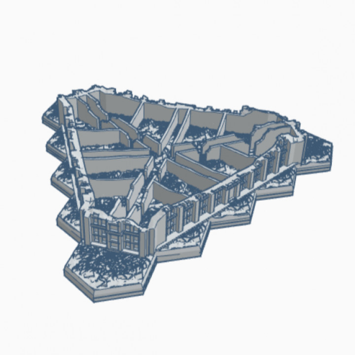 3D Printable The Destroyed Triskelion with Hex Base SFDHB057 by Wargame ...