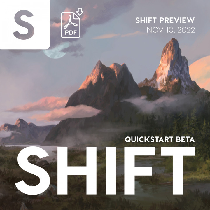 3D Printable SHIFT Quickstart Beta + Maelstrom Preview (PDF) by Hit Point Press