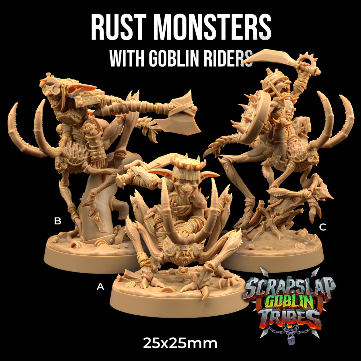 3D Printable Rust Monsters | PRESUPPORTED | Scrap Slap Goblin Tribes by The Dragon Trappers Lodge