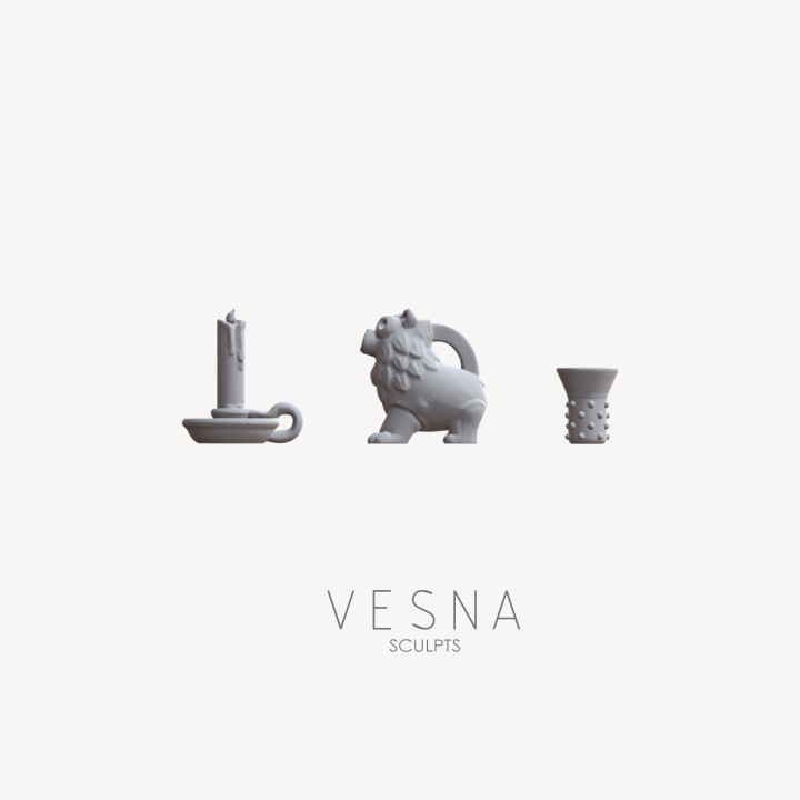 3D Printable MEDIEVAL TABLEWARE by VESNA SCULPTS