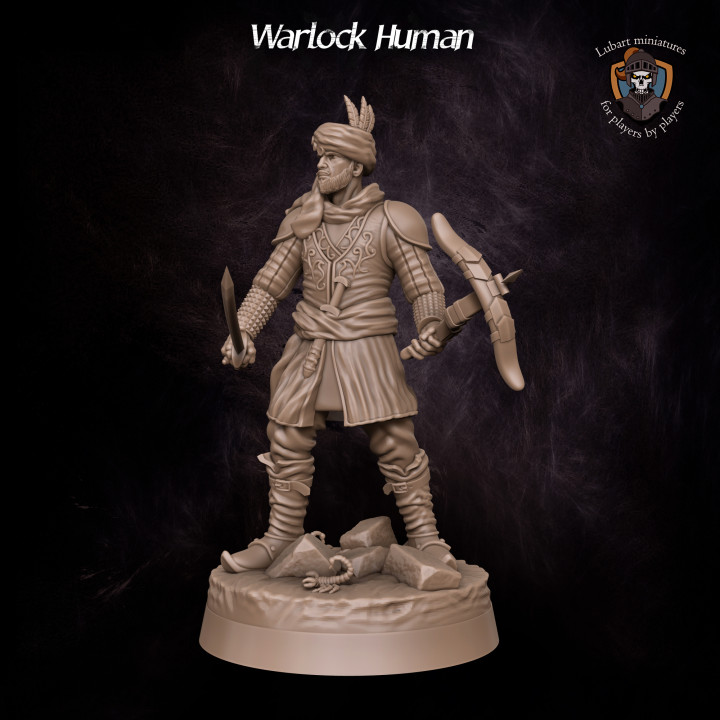 3D Printable Warlock Human by Lubart Miniatures