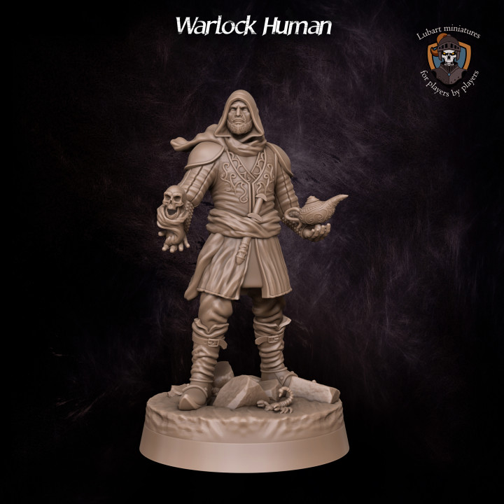 3D Printable Warlock Human by Lubart Miniatures