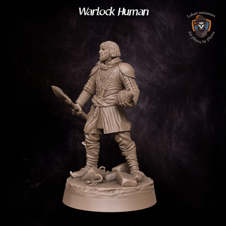 3D Printable Warlock Human by Lubart Miniatures
