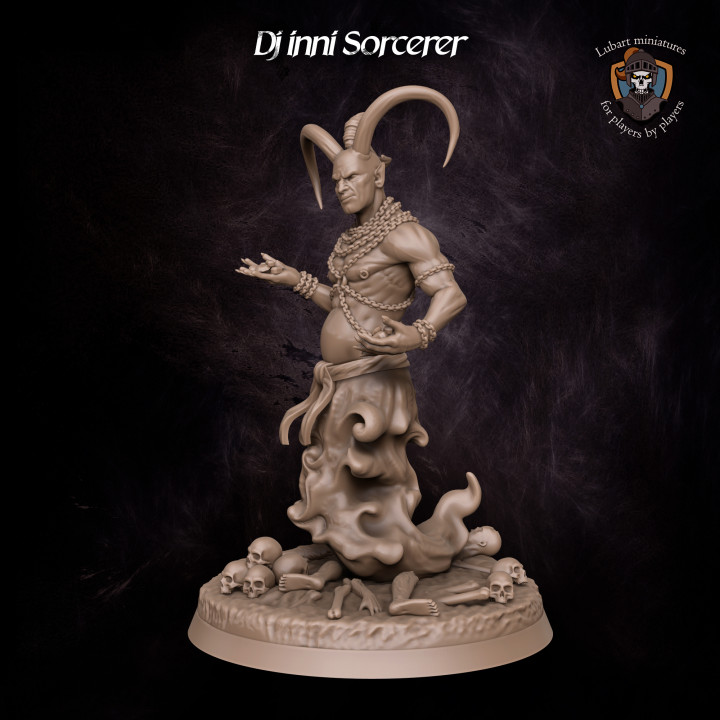 3D Printable Djinni Sorcerer by Lubart Miniatures