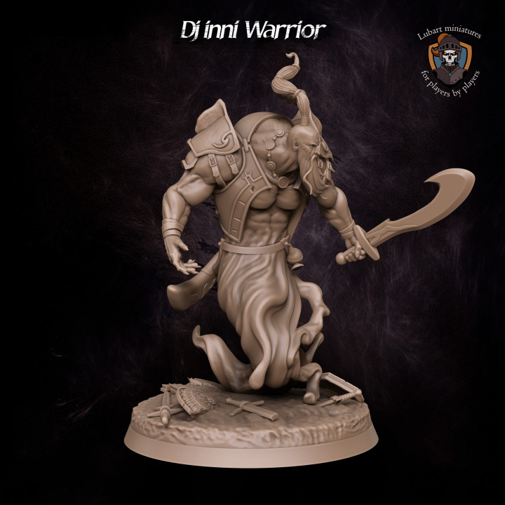 3D Printable Djinni Warrior by Lubart Miniatures