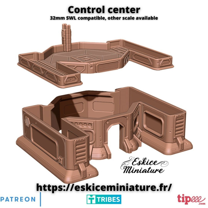 3D Printable Control center - 32mm SWL Compatible by Eskice Miniature ...