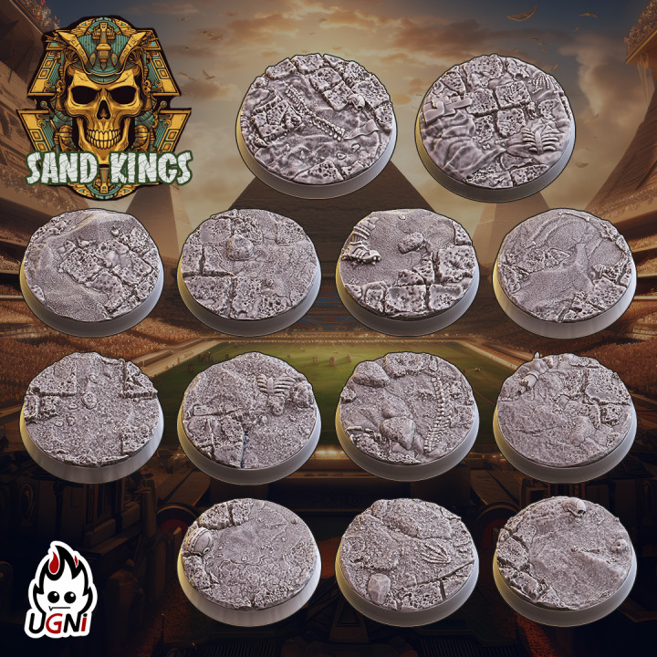 3D Printable Base x13 for Sand Kings - Fantasy Football - Undead by ...