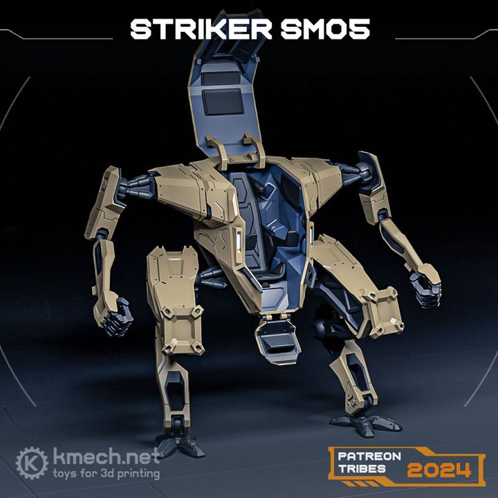 3D Printable STRIKER mech by Kmech