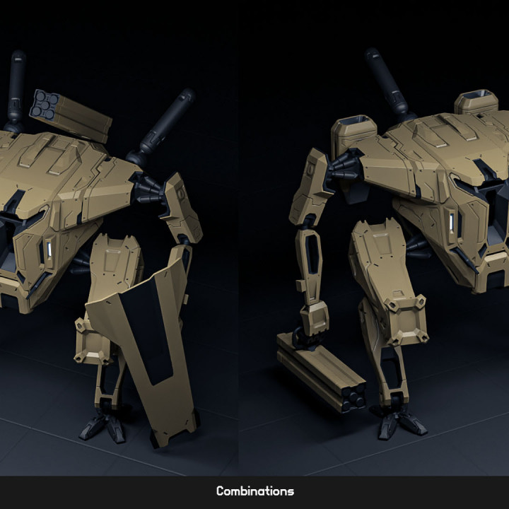 3D Printable STRIKER mech by Kmech