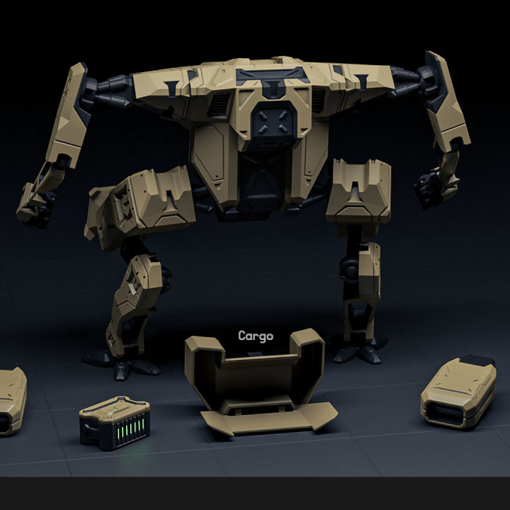 3D Printable STRIKER mech by Kmech