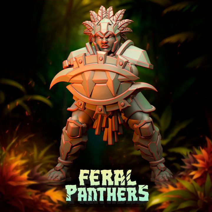 3D Printable Feral Panthers Full Team by Punga Miniatures