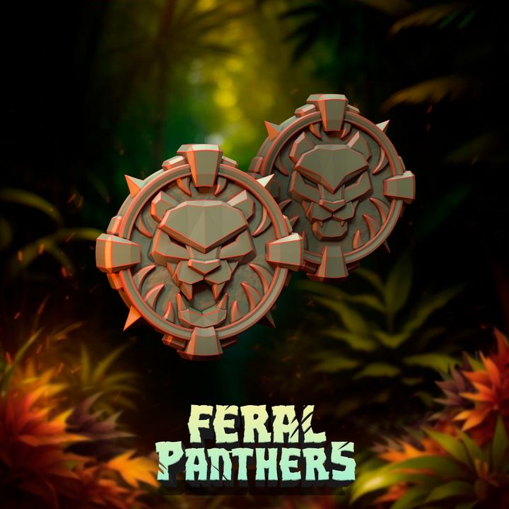 3D Printable Feral Panthers Full Team by Punga Miniatures