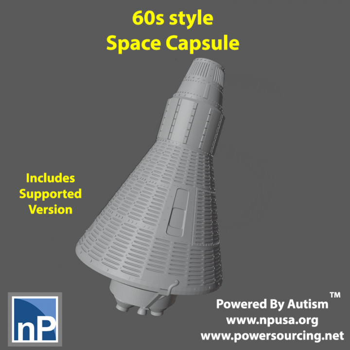 3D Printable Modern Marvels - December 2023 60s Space Capsule by ...
