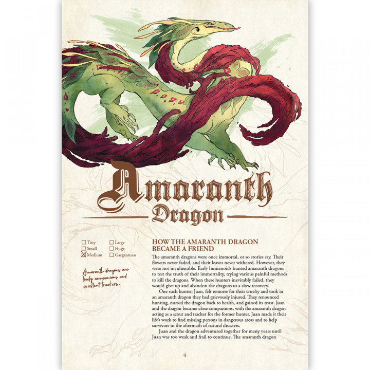 3D Printable THE FIELD GUIDE TO FLORAL DRAGONS: BOOK 1 (BOOKLET) by Hit ...