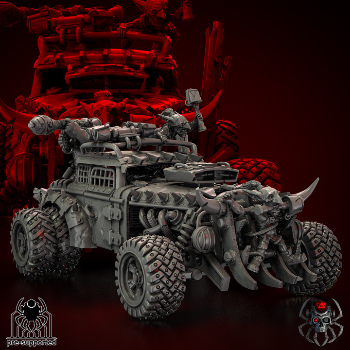 3D Printable Orkz Hottruck by EightLegsMiniatures