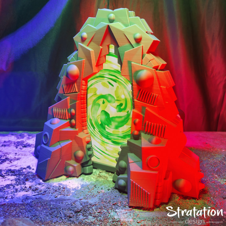 3D Printable Quantum Nexus Gateway Phone Stand by Stratation Design