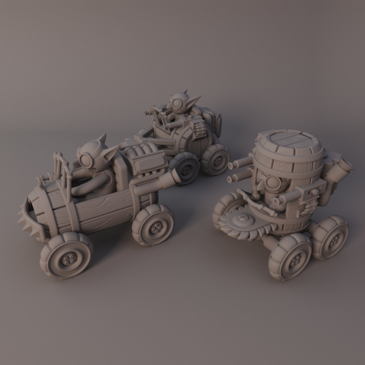 3D Printable Goblin Barrel Buggy gang by The Cackling Kobold Company