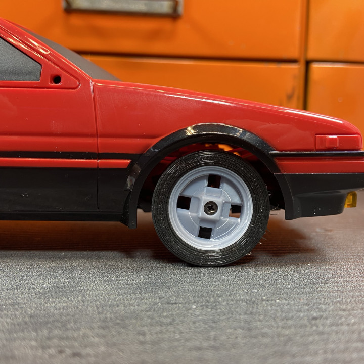 3D Printable LDR/C Toyota Corolla GTS (AE86) wheels and tires by AMPro ...