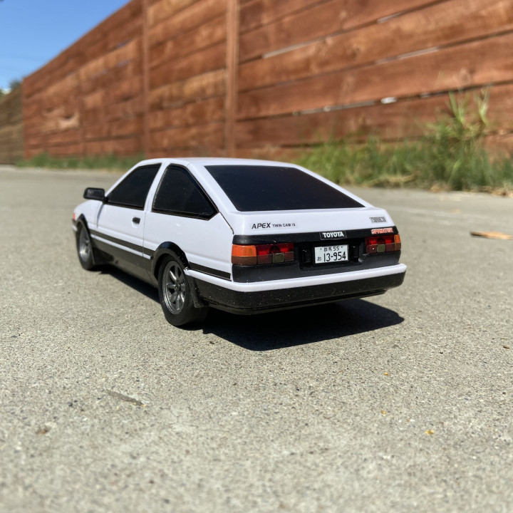3D Printable Toyota AE86 wheels and tires, Initial-D by AMPro Engineering